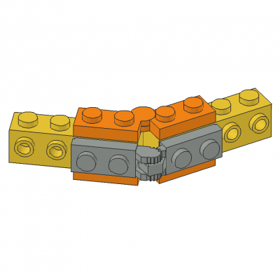 Hinge 1 x 2 Locking between Hinges 1 x 4 Angle | BrickCamp