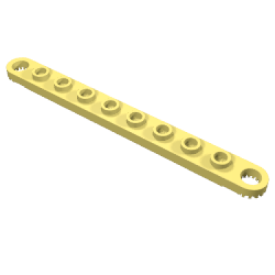 Technic Plate 1 x 10 with Toothed Ends | BrickCamp